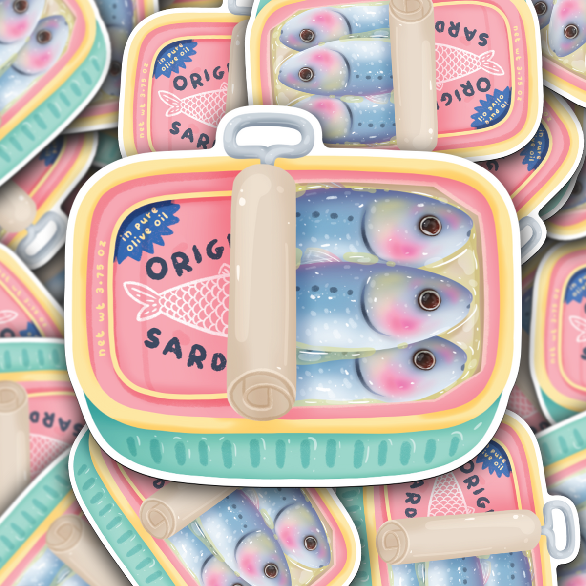 Sardines Tin • Vinyl Sticker – Sadie's Stickers