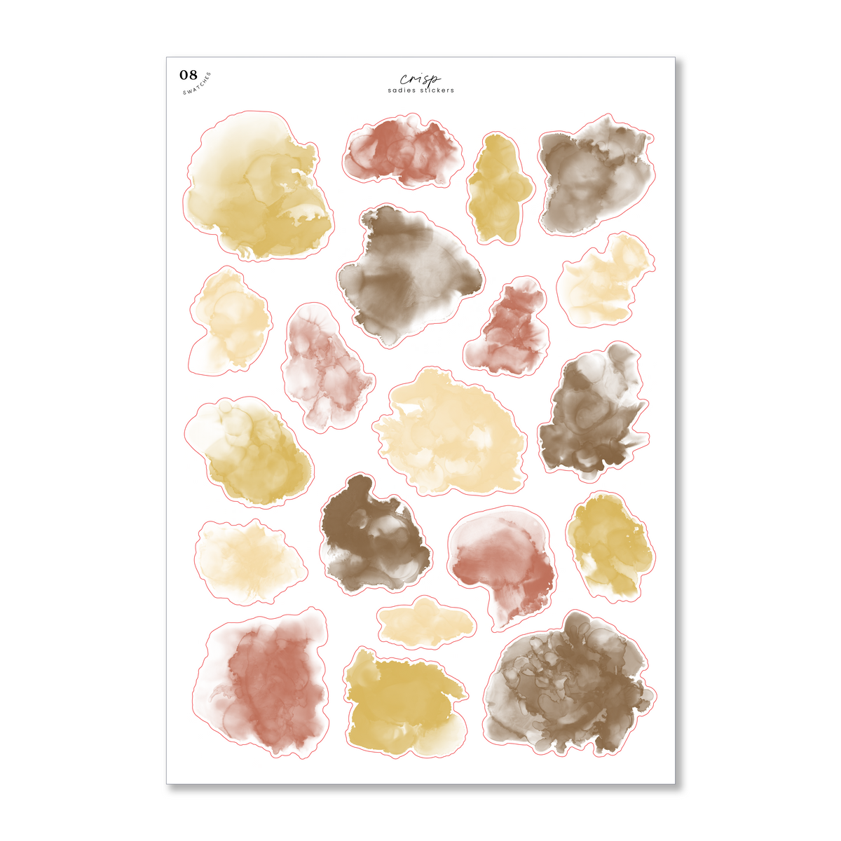 Crisp Kit | Alcohol Swatches – Sadie's Stickers