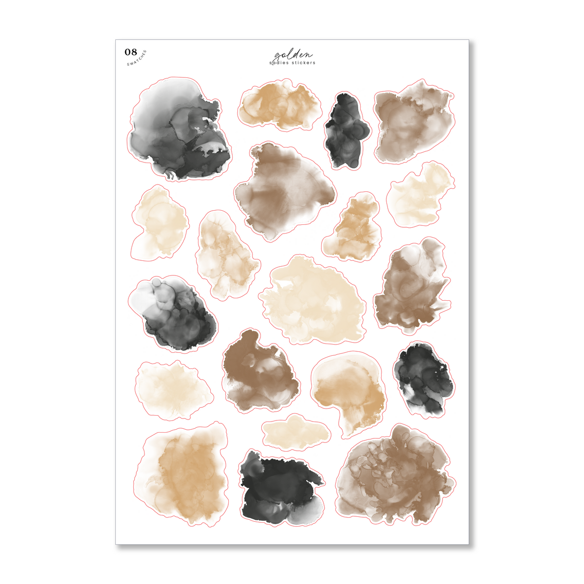 Golden Kit | Alcohol Swatches – Sadie's Stickers