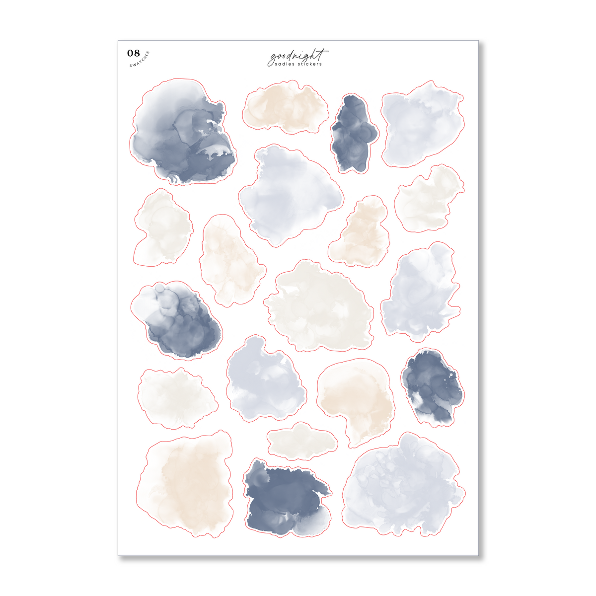Goodnight Kit | Alcohol Swatches – Sadie's Stickers