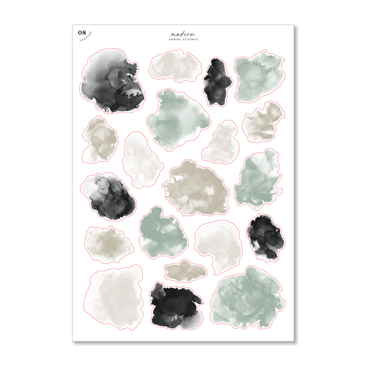 Modern Kit | Alcohol Swatches – Sadie's Stickers