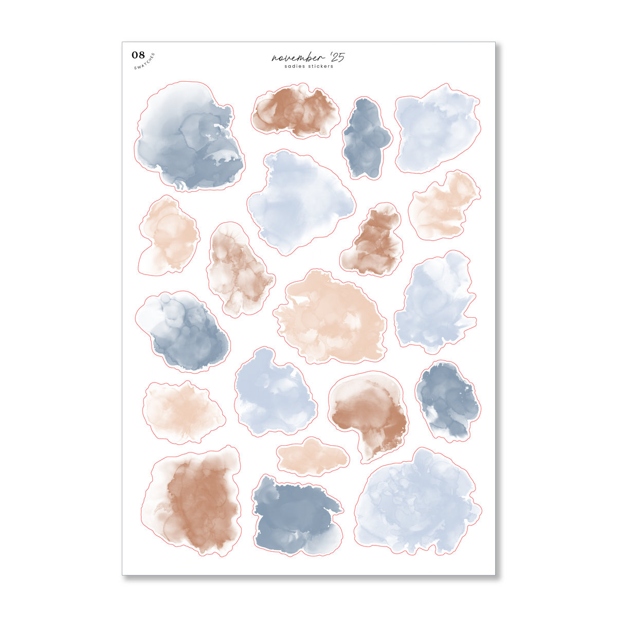 November 2025 Kit | Alcohol Swatches – Sadie's Stickers