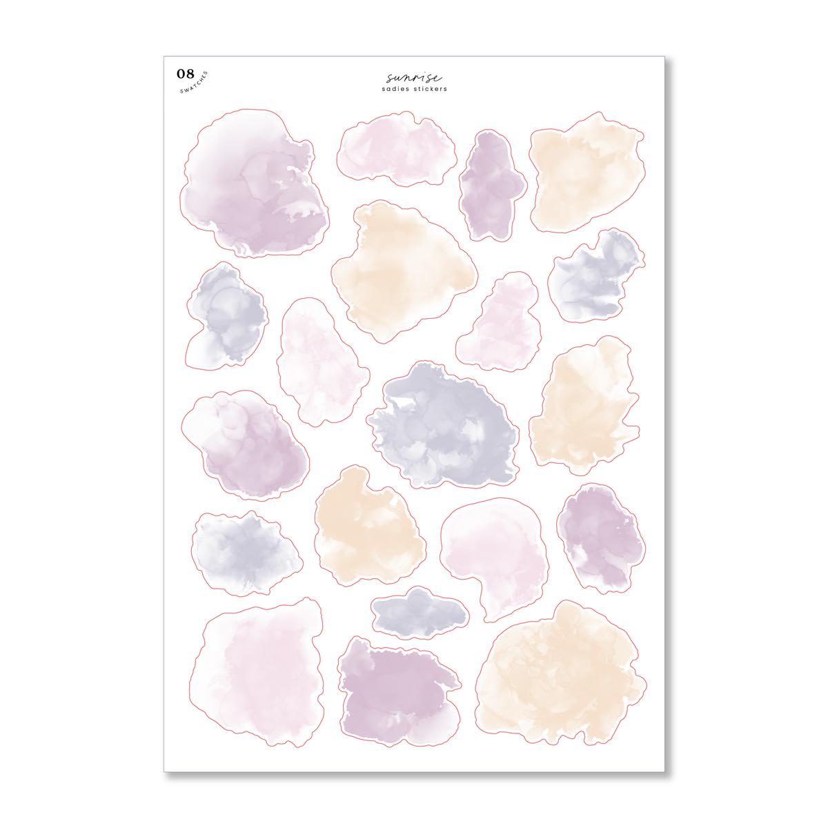 Sunrise Kit | Alcohol Swatches – Sadie's Stickers
