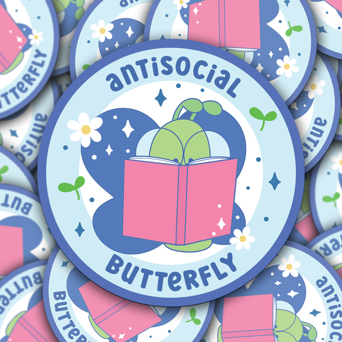Antisocial Butterfly • Vinyl Sticker – Sadie's Stickers