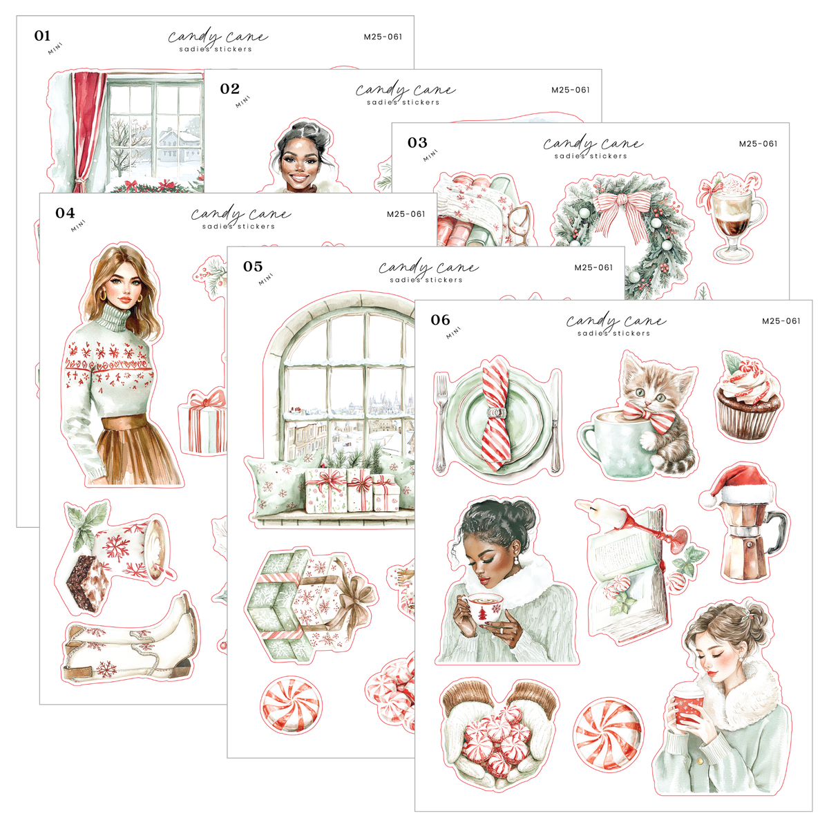 Candy Cane Kit | Mini Set – Sadie's Stickers