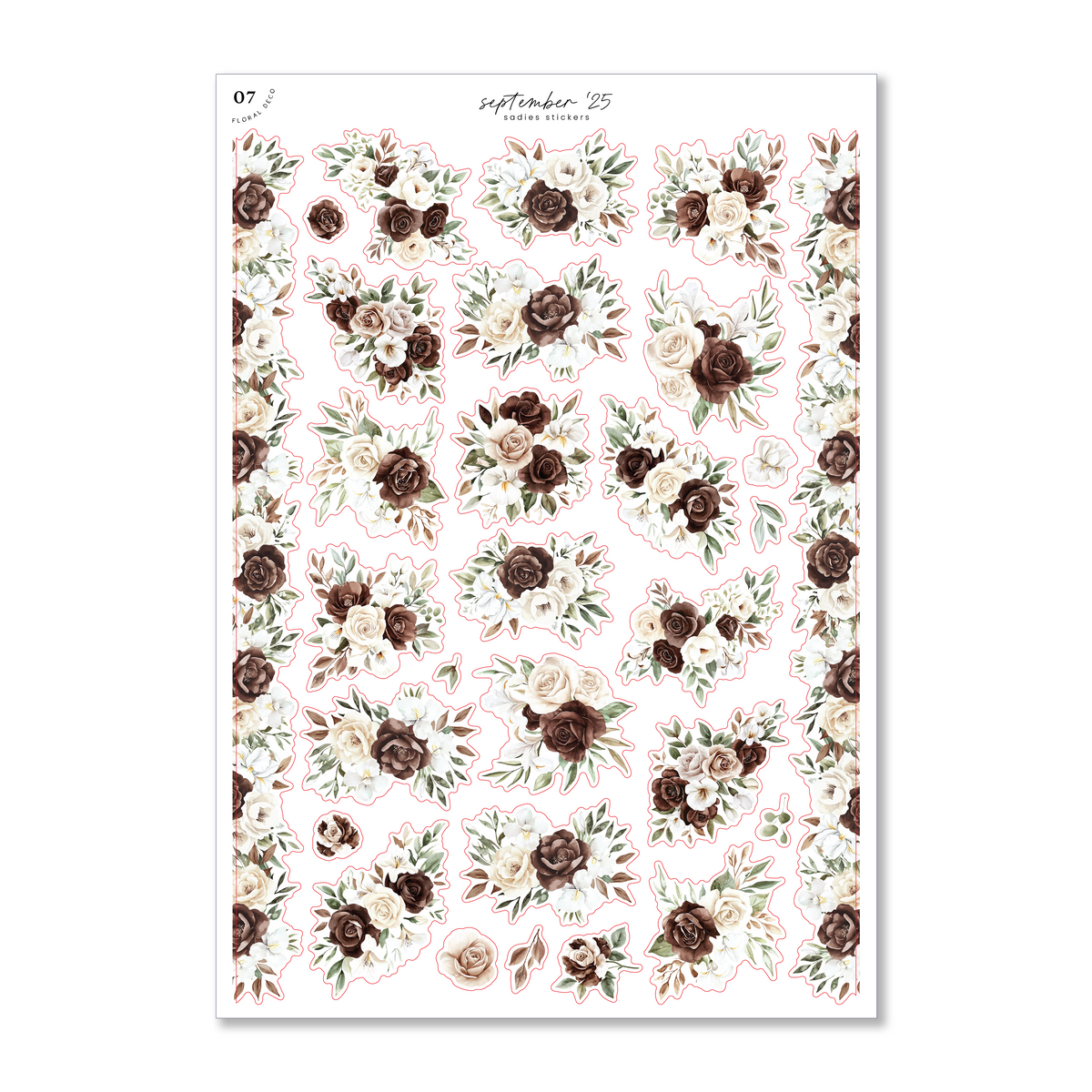 September 2025 Kit | Floral Deco – Sadie's Stickers