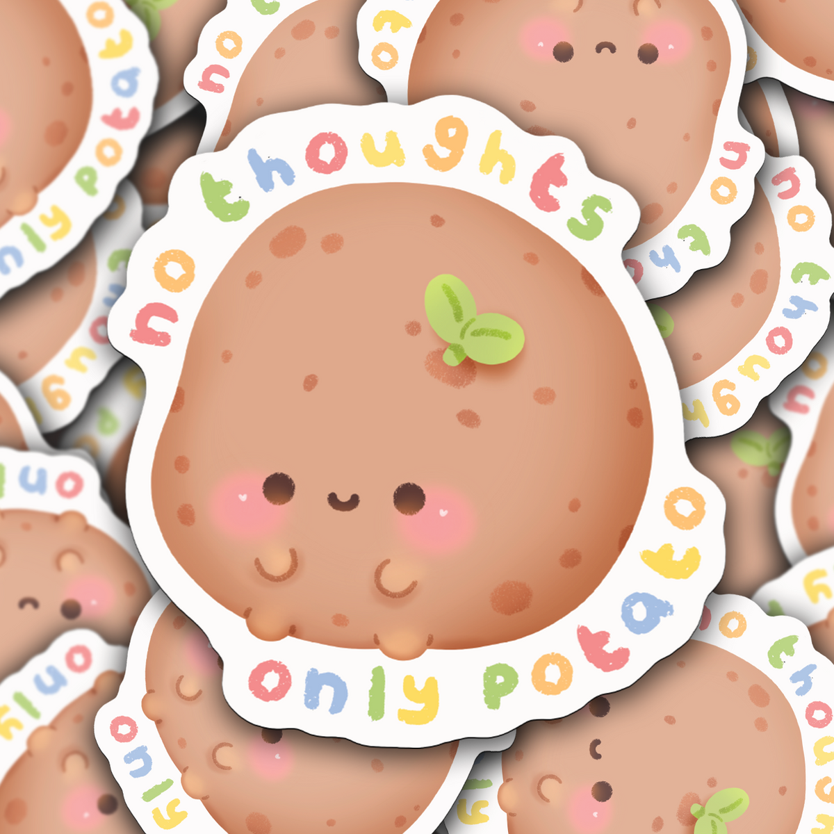 No Thought Only Potato • Vinyl Sticker – Sadie's Stickers