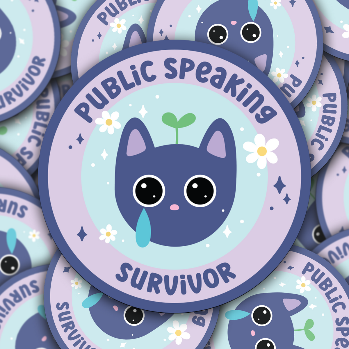 Public Speaking Survivor • Vinyl Sticker – Sadie's Stickers
