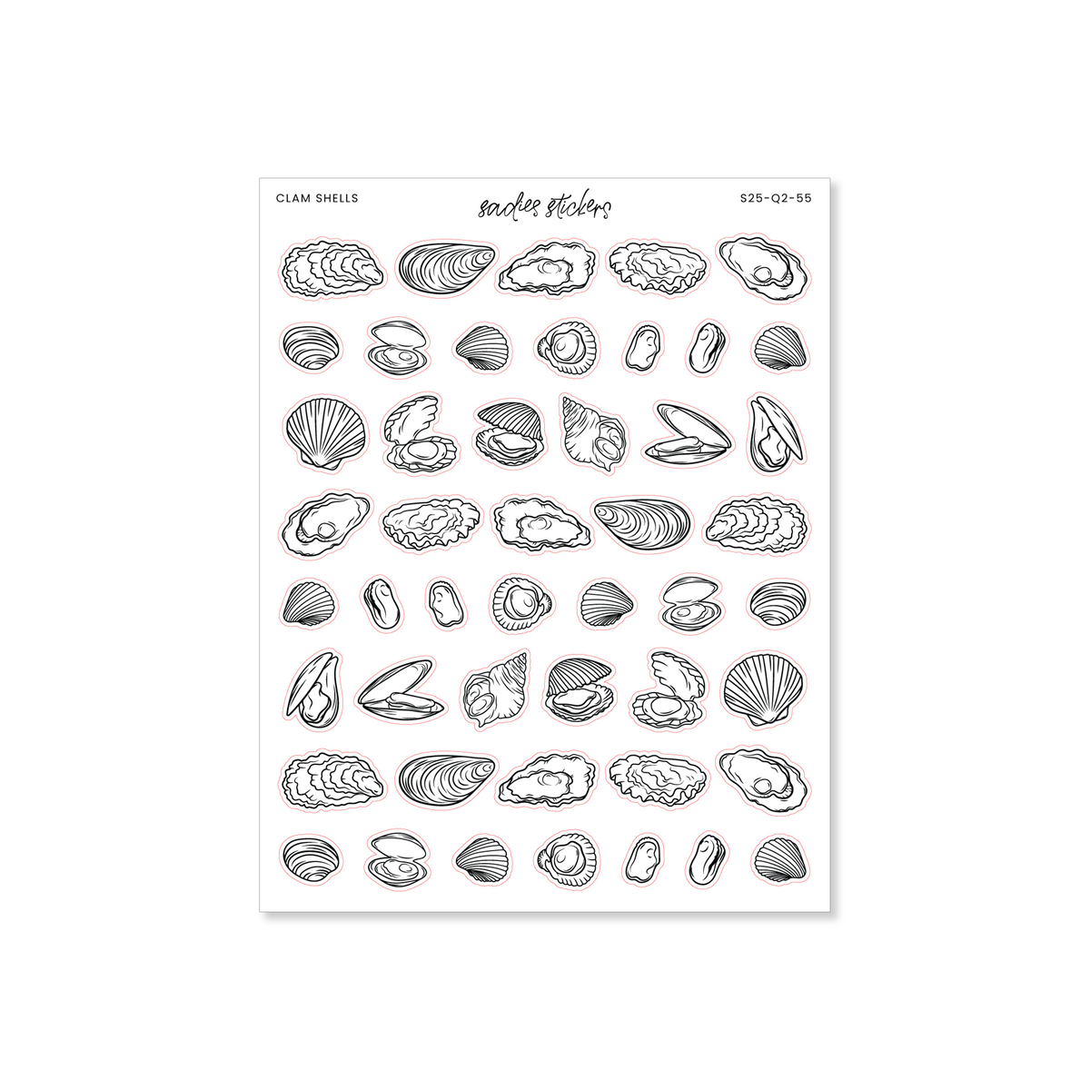 Clam Shells – Sadie's Stickers