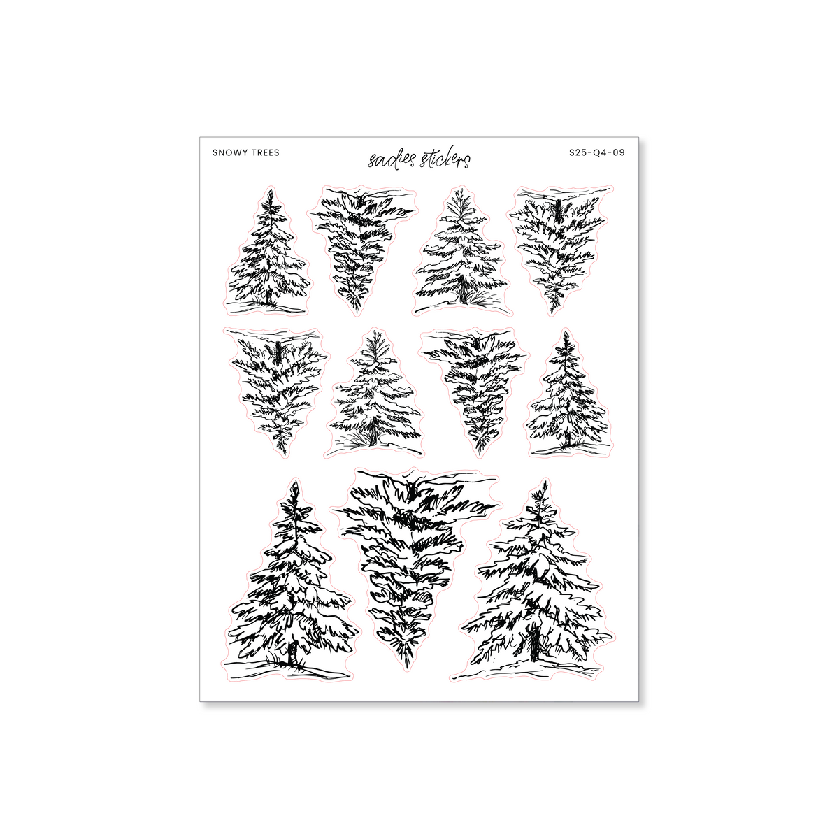 Snowy Trees – Sadie's Stickers