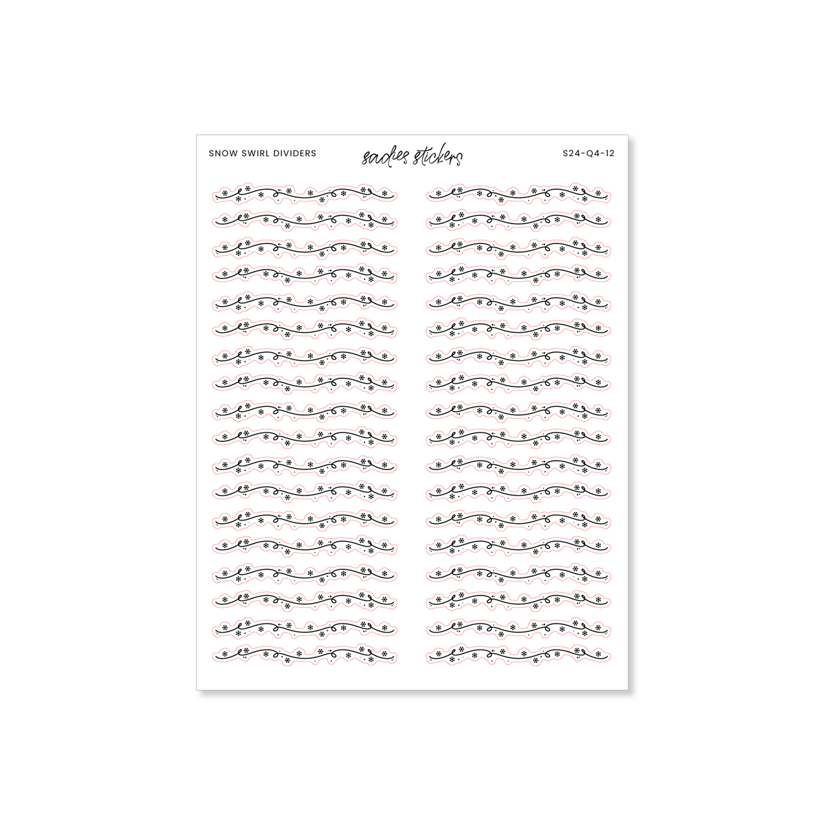 Snow Swirl Dividers – Sadie's Stickers