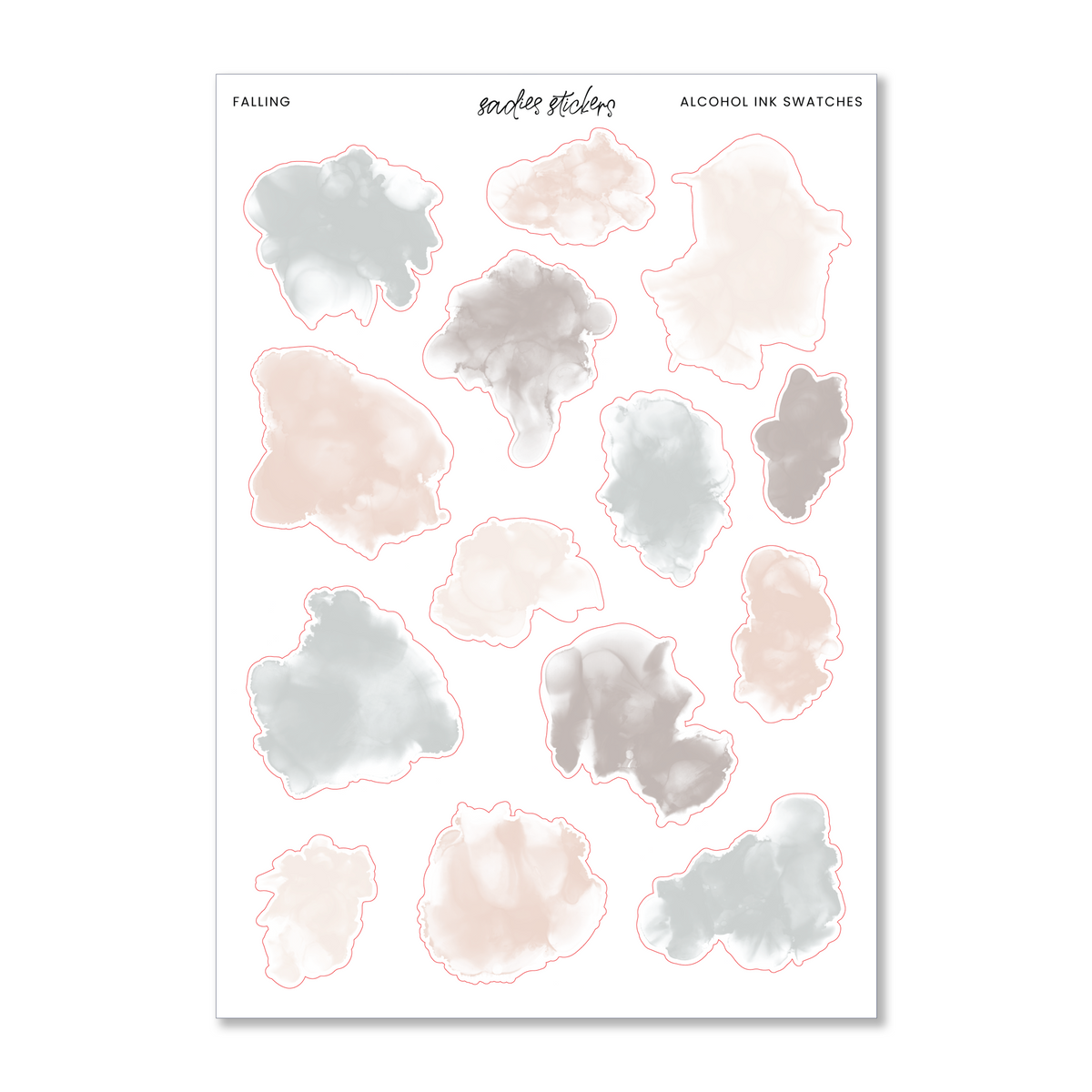 Falling Kit | Alcohol Swatches – Sadie's Stickers