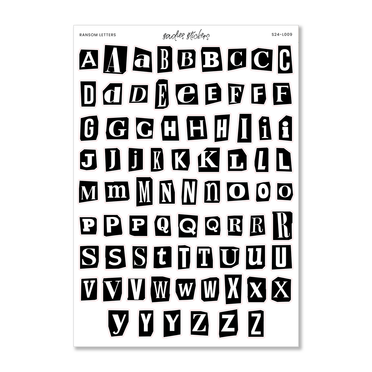 Ransom Letters – Sadie's Stickers