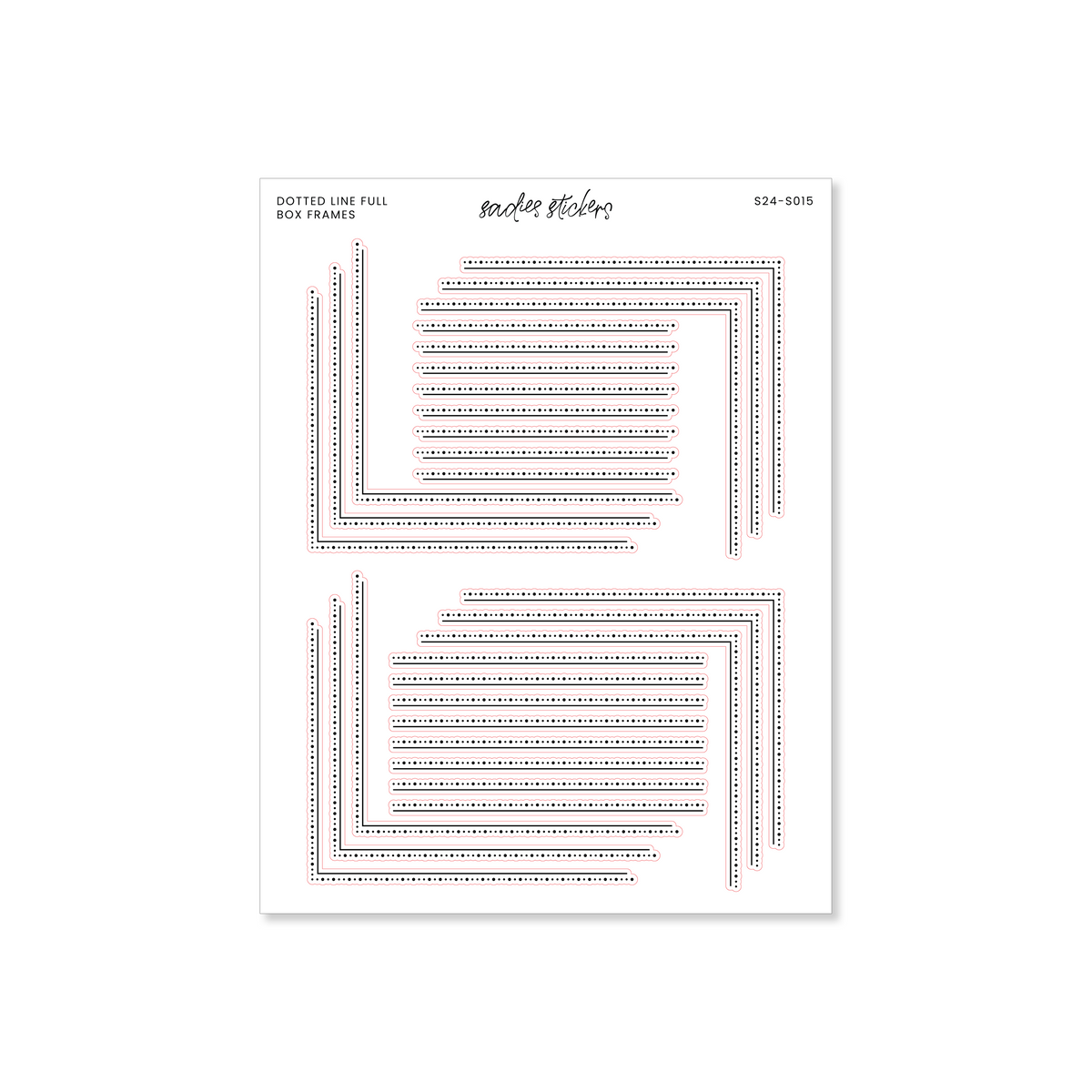 Dotted Line Full Box Frames – Sadie's Stickers
