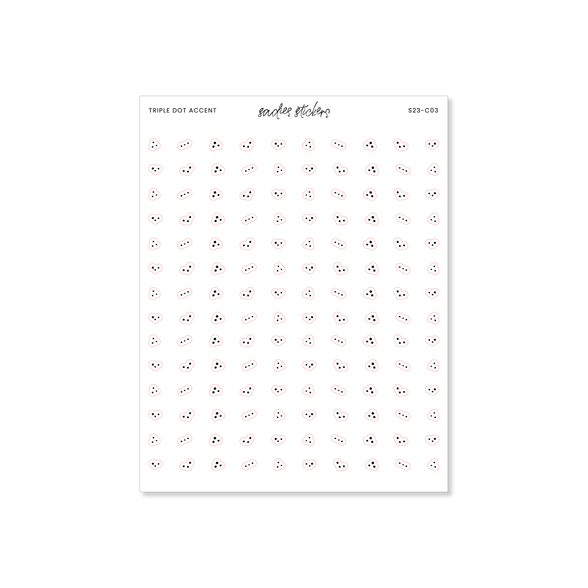 Triple Dot Accents - Sadie's Stickers