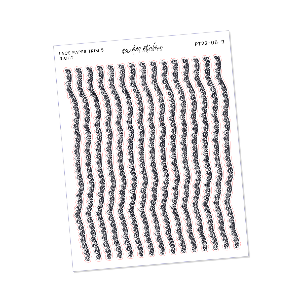 Lace Paper Trim 5 - RIGHT – Sadie's Stickers